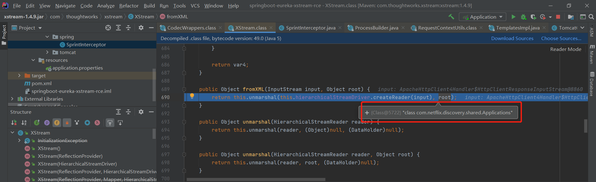 Springboot-Eureka的Xstream反序列化如何注入内存马 | huahua's Blog